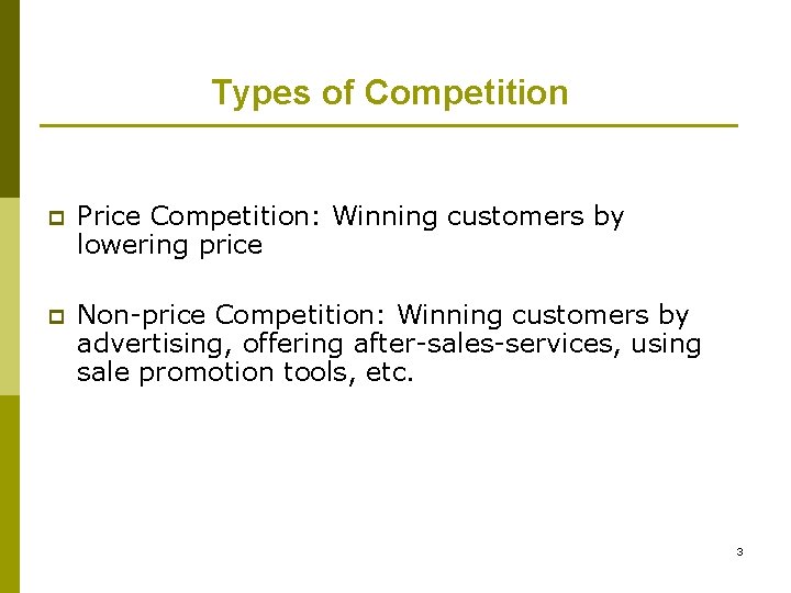 Why should consumers be interested in a competition