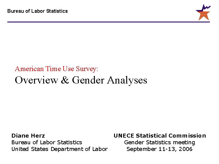 Bureau of Labor Statistics American Time Use Survey