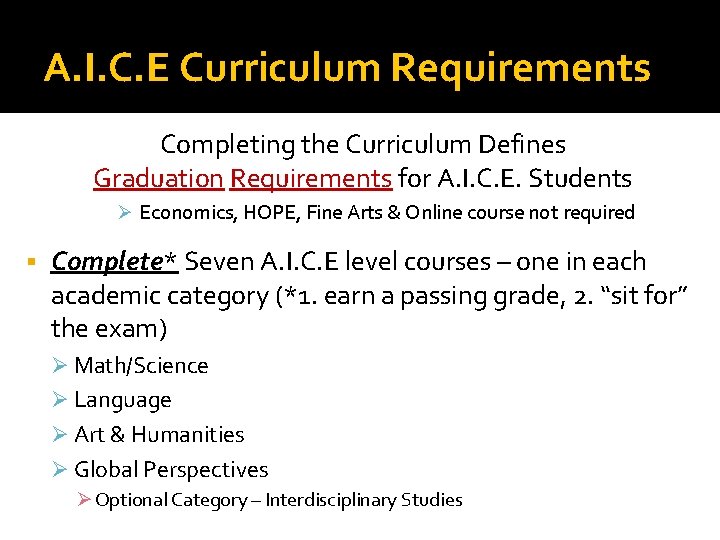 St Augustine High School Cambridge A I C