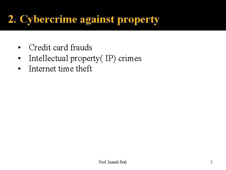 Module 01 Introduction to Cybercrime Part II Prof