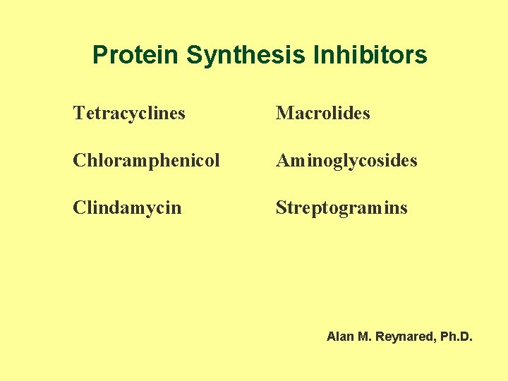 Protein Synthesis Inhibitors Tetracyclines Macrolides Chloramphenicol ...