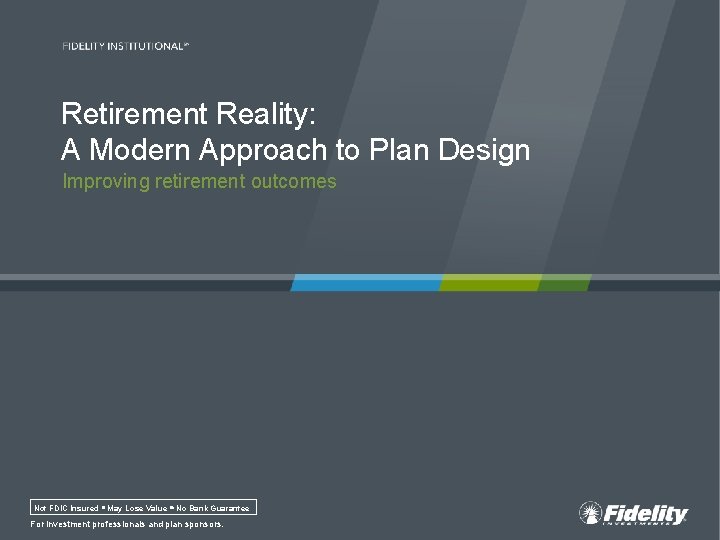 Retirement Reality A Modern Approach to Plan Design