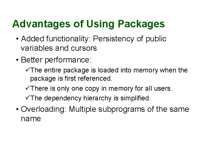 Database Management Systems 2 Lesson 12 Creating Packages