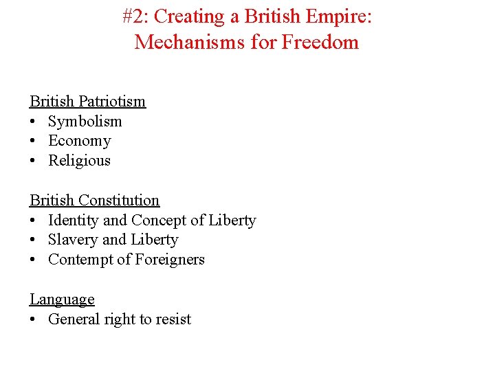 Slavery Freedom and British Empire in the Colonial