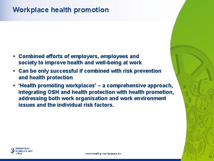 Healthy Workplaces for All Ages Promoting a sustainable