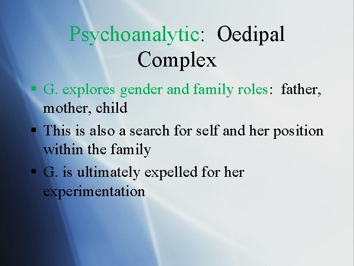 Goldilocks and the Three Bears Four Critical Interpretations