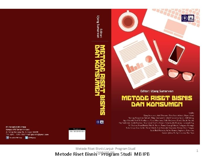 Metode Riset Bisnis Lanjut Program Studi MB IPB