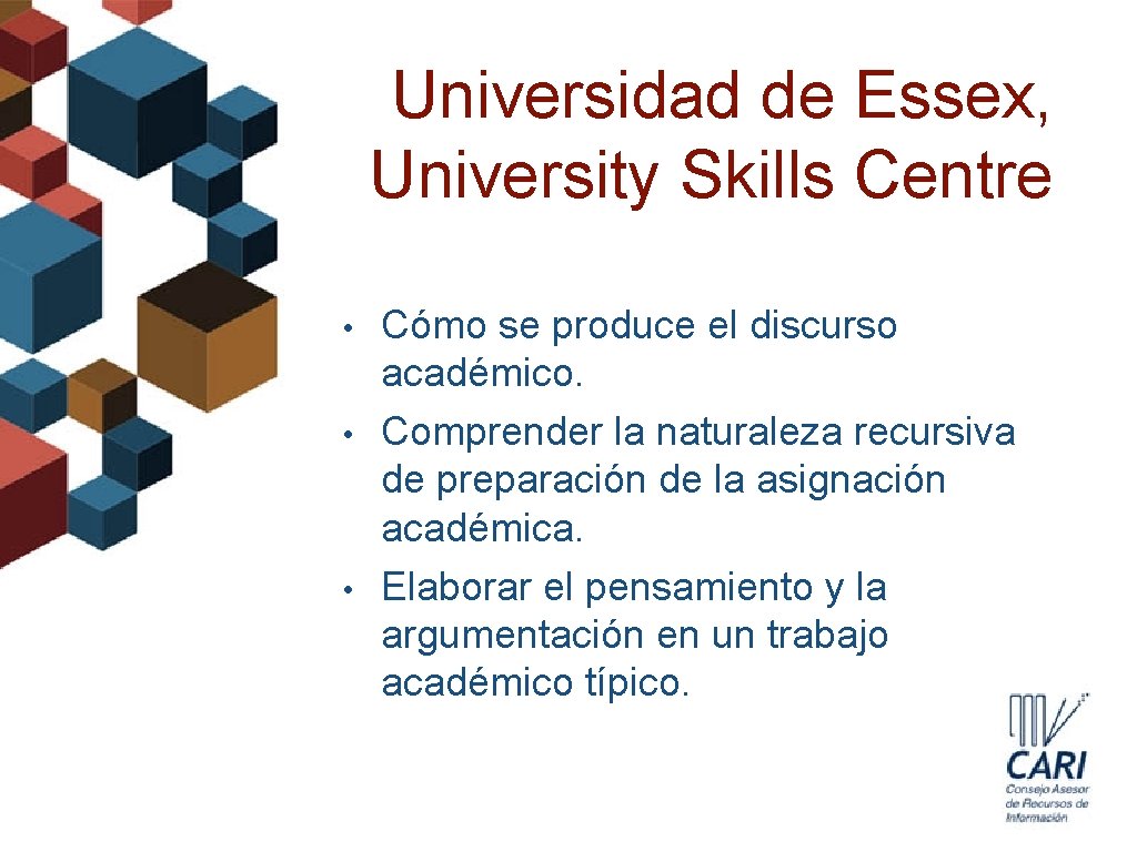 LA ALFABETIZACIN Y LOS DISCURSOS ACADMICOS Dr Carlos