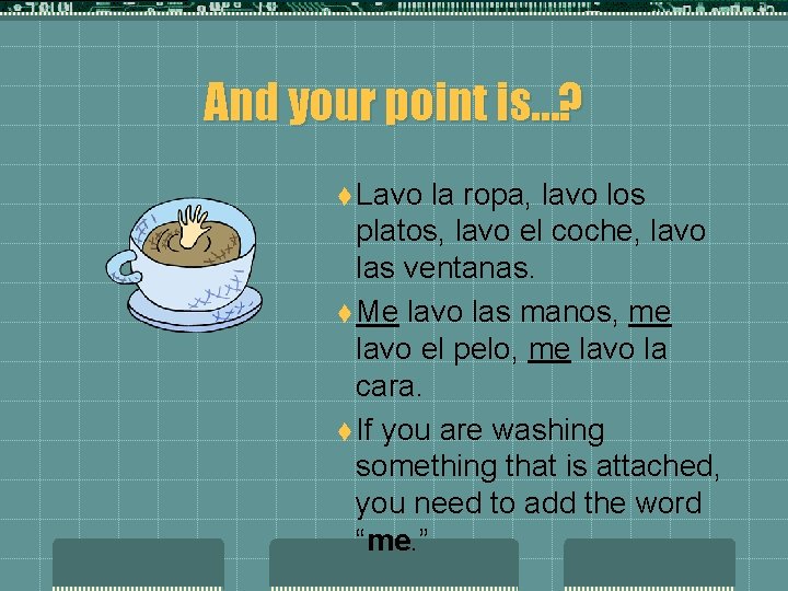 Reflexive verbs t In this presentation we are