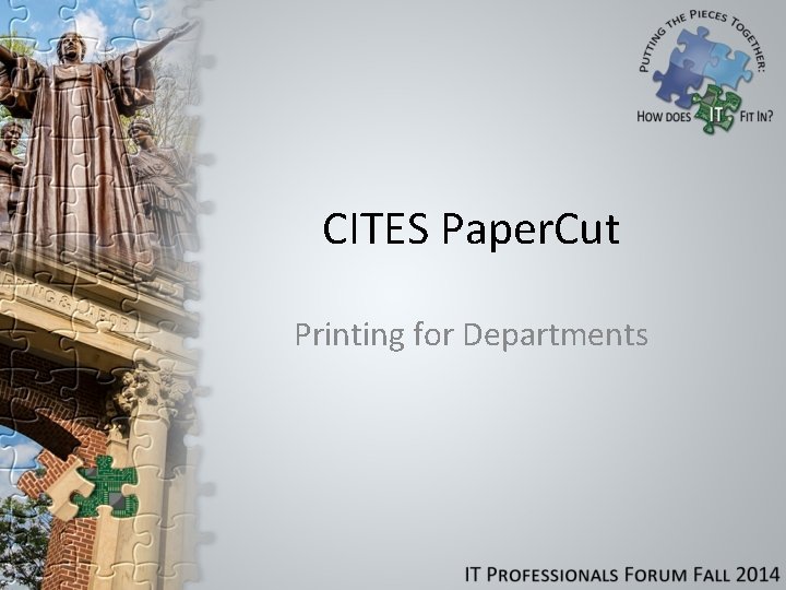 CITES Paper Cut Printing for Departments Stephen J