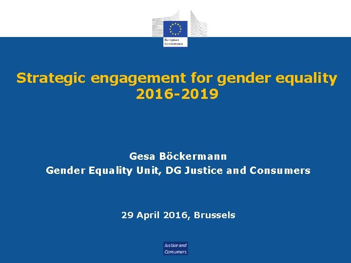 Strategic engagement for gender equality 2016 2019 Gesa
