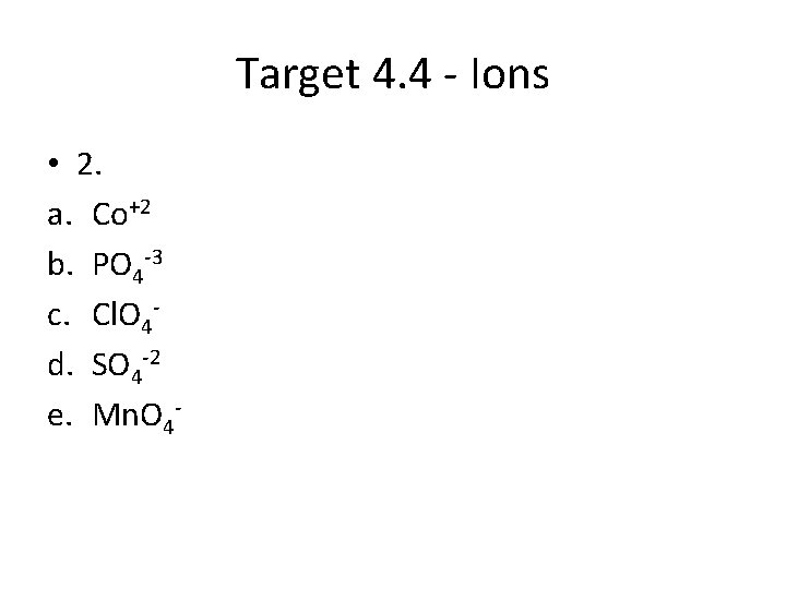 Unit 4 Review Target 4 1 Molecular Compounds