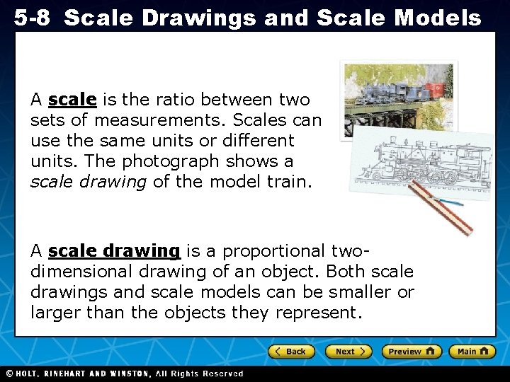 5 8 Scale Drawings and Scale Models California