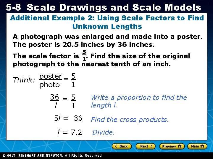 5 8 Scale Drawings and Scale Models California