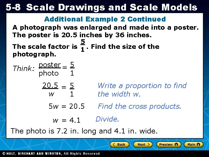 5 8 Scale Drawings and Scale Models California