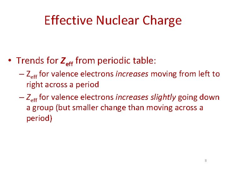 1411 Chapter 7 Periodic Properties of the Elements