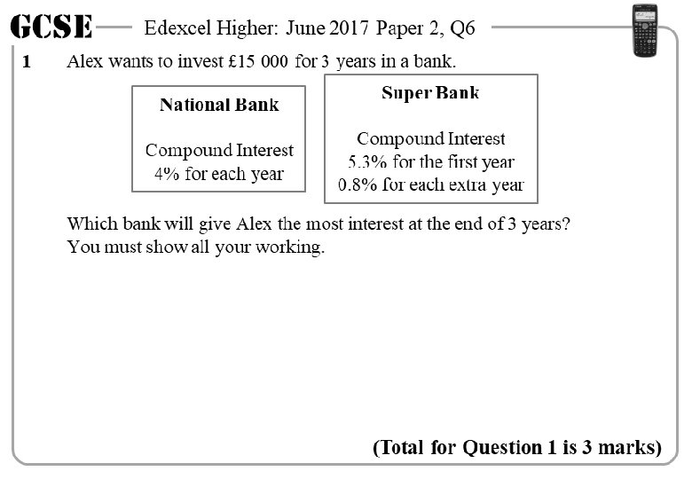 Repeated Percentage Change Mixed Higher GCSE Questions These