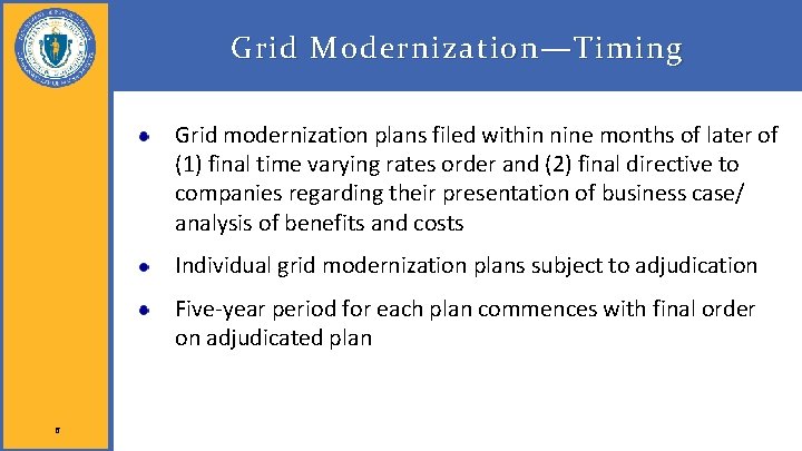 Grid Modernization in Massachusetts Ann G Berwick Chair