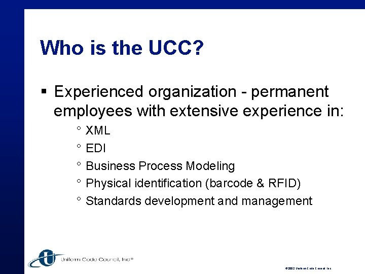 B 2 B in Retail EAN UCC Standards