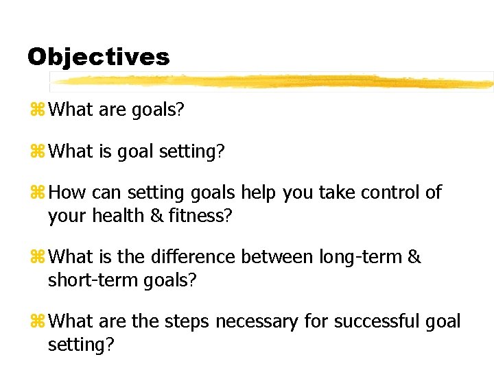 Chapter Three Goal Setting for Teenagers Nothing can