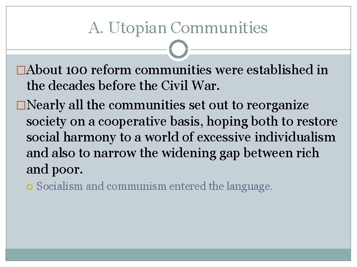 Chapter 12 Age of Reform 1820 1840 UTOPIAN