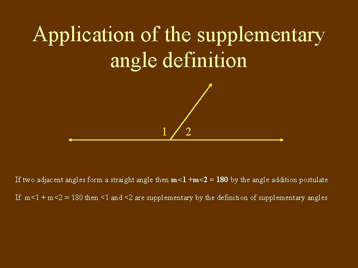 Chapter 2 Section 4 Special Pairs of Angles
