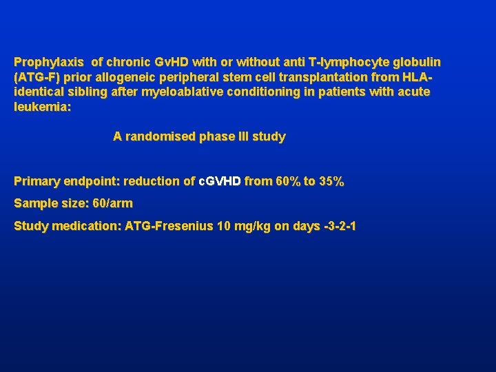 ATGs how many ATG Fresenius rabbit serum containing