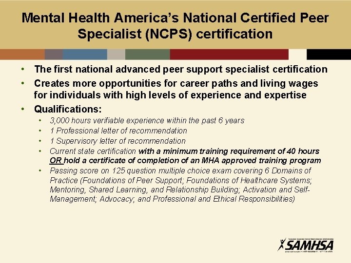 Best Practices in Peer Support Training Clarice Bailey