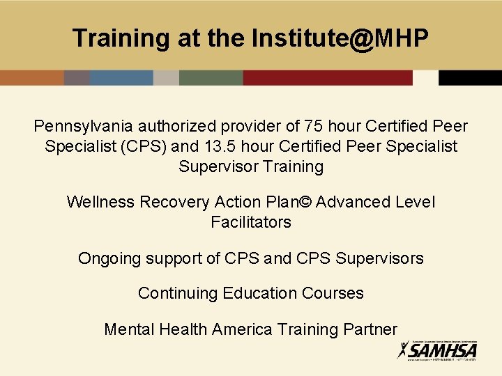 Best Practices in Peer Support Training Clarice Bailey