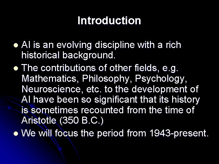 History of Artificial IntelligenceAI Lecture 2 Prehistory of
