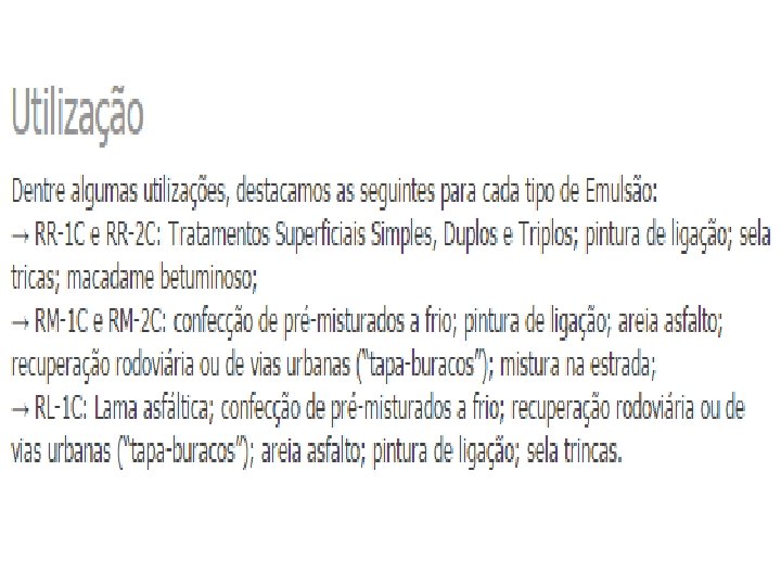 MISTURAS ASFALTICAS PARTE 2 EMULSES ASFLTICAS CAP CIMENTO