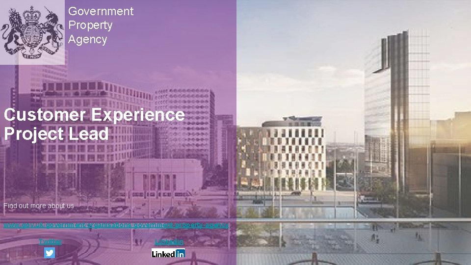 Government Property Agency Customer Experience Project Lead Find