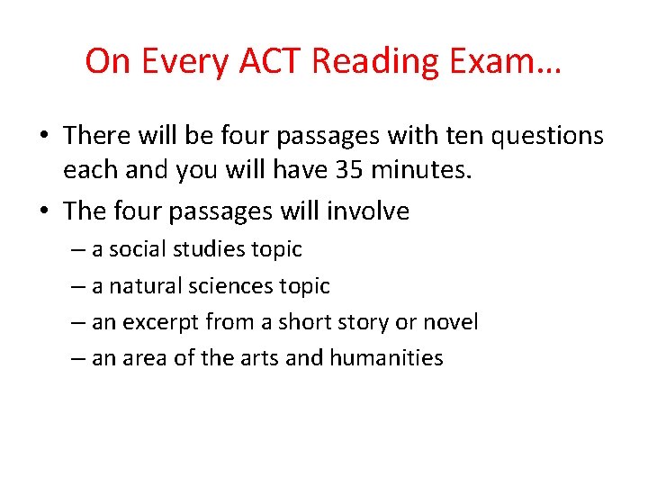 Strategies for Success on the ACT Part II
