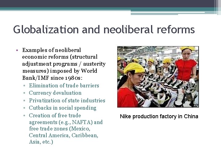 Globalization and Political Economy Overview Political economy ...