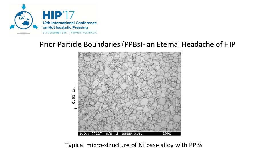 60 years after Battelle Why to HIP What
