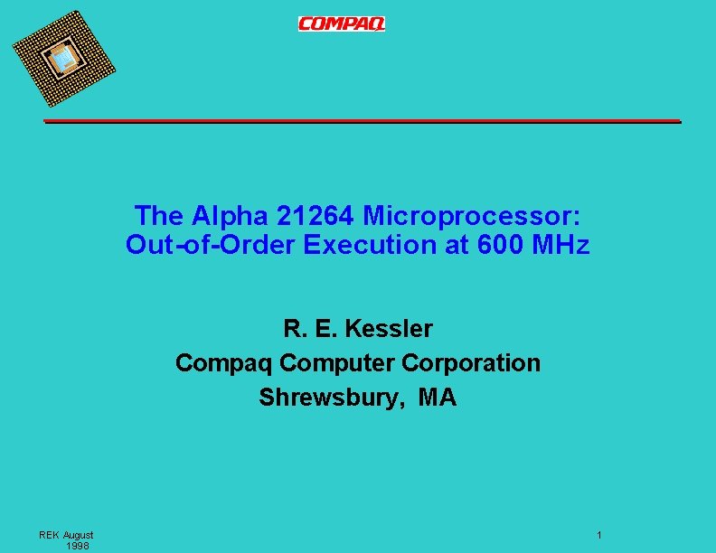 The Alpha 21264 Microprocessor OutofOrder Execution at 600