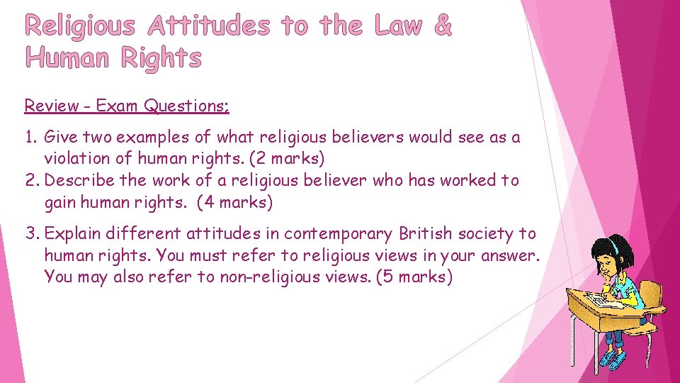 Religious Attitudes to the Law Human Rights Key
