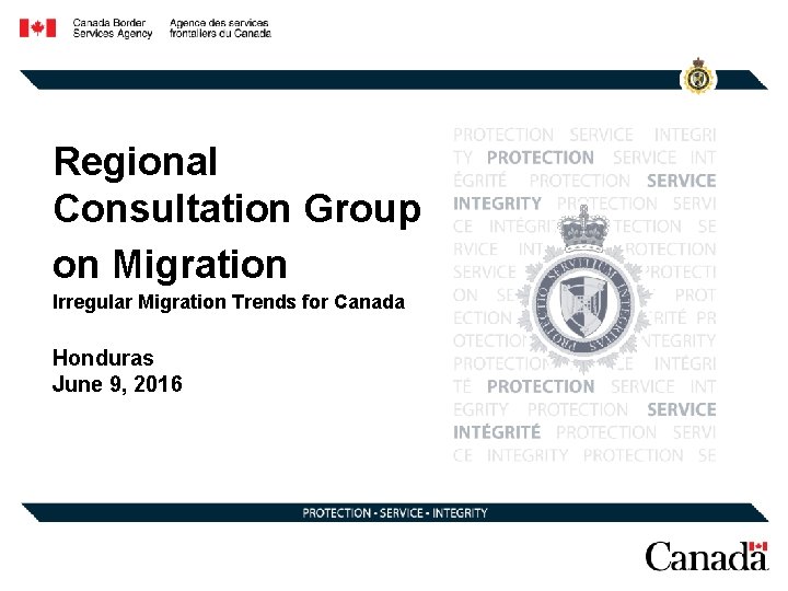 Regional Consultation Group on Migration Irregular Migration Trends