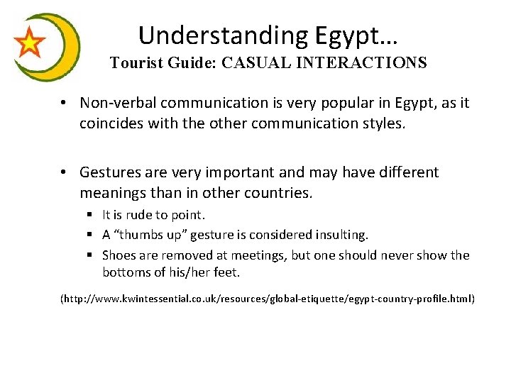 Intercultural Communication Understanding Egypt Provided in partial ...