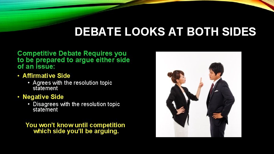 DEBATE BASICS By IFY Homeschool DIFFERENT TYPES OF