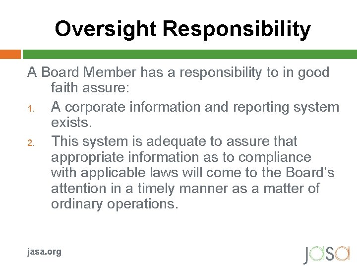 Corporate Compliance Program Board of Directors Presentation Training