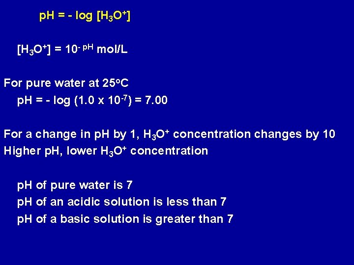 p H log H 3 O 10 p