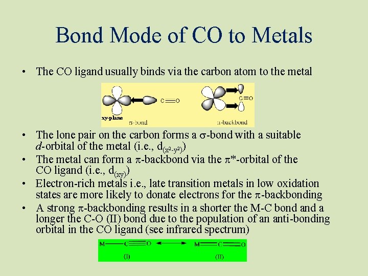 Lecture 15 a Metal Carbonyl Compounds Introduction The