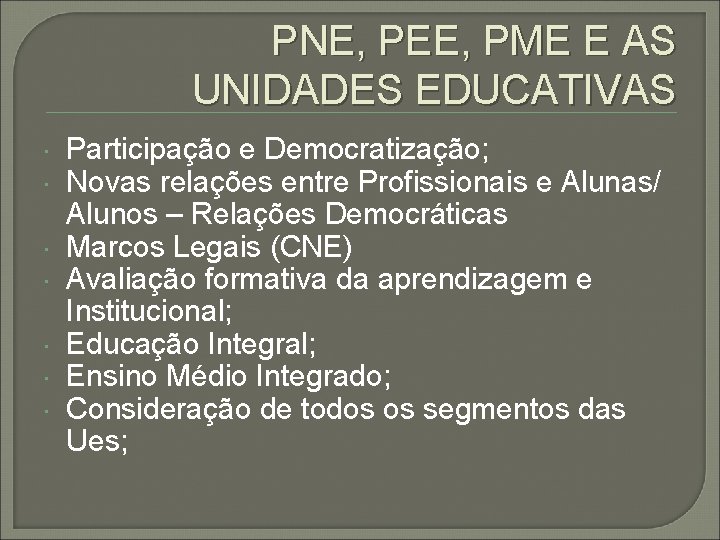 O NOVO PNE O ENSINO MDIO E TECNOLGICO