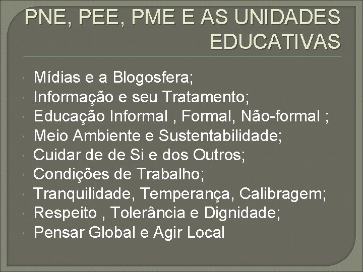 O NOVO PNE O ENSINO MDIO E TECNOLGICO