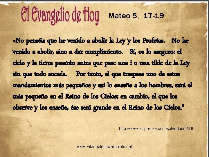 Mateo 5 5 17 19 1 12 No