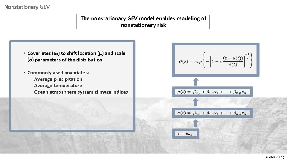 Nonstationary GEV Models Hidden Markov Models An Introduction