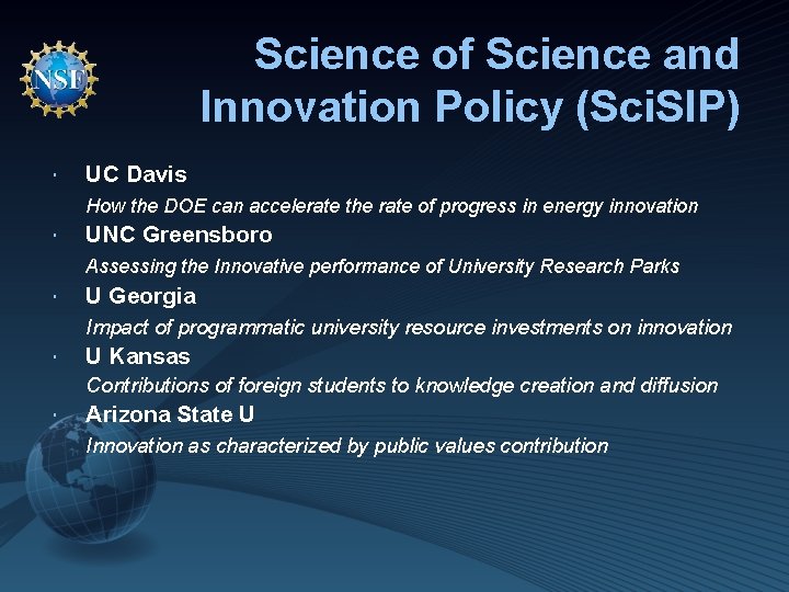 Creating an Innovation Ecosystem Thomas W Peterson AD