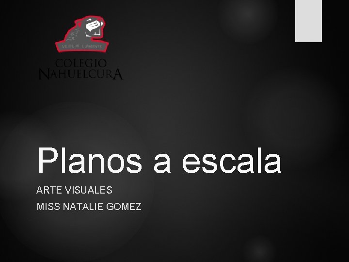 Planos a escala ARTE VISUALES MISS NATALIE GOMEZ