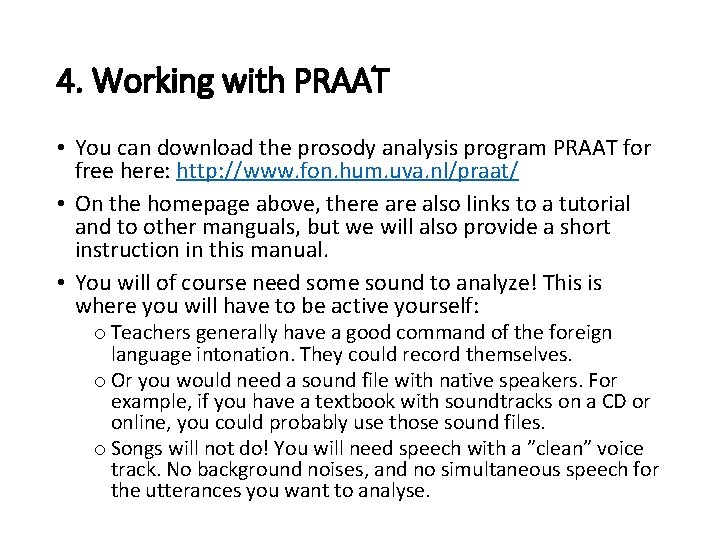 A manual for examining and teaching yourself speech